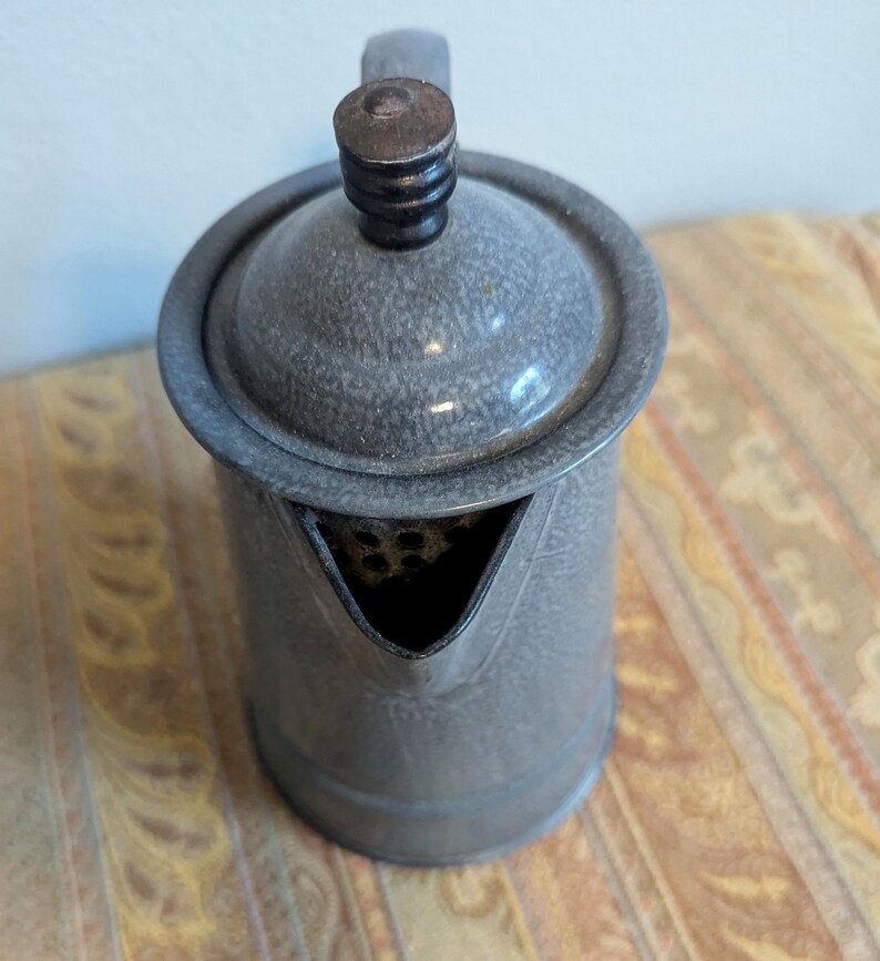 Vintage Enamel Coated Metal Water Kettle / Pot Great Condition - Etsy