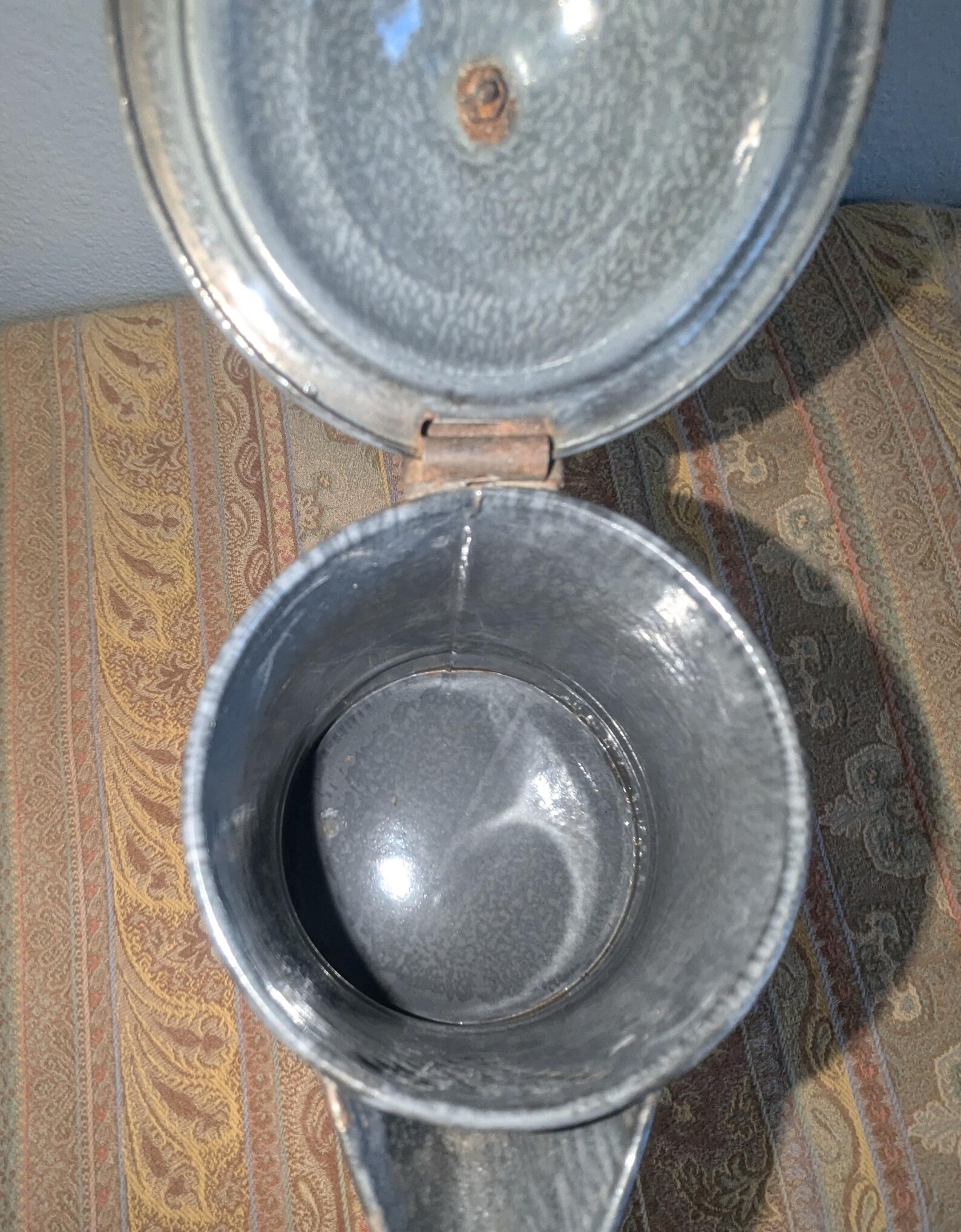 Vintage Enamel Coated Metal Water Kettle / Pot Great Condition - Etsy