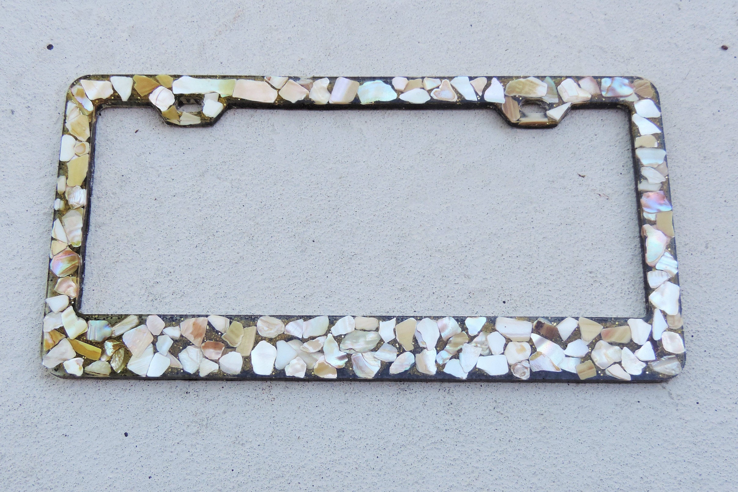 Resin License Plate Framecustom License Plate Framerose Gold - Etsy