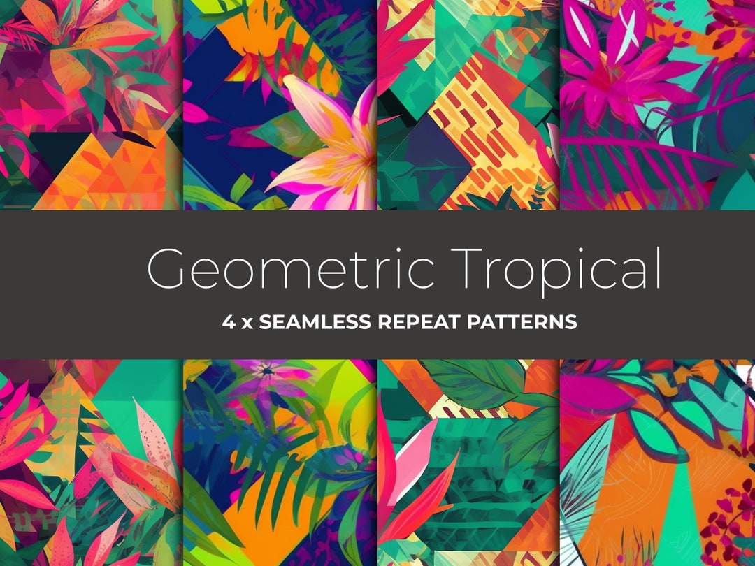 Geometric Tropical Surface Pattern Digital Download | for Textiles ...