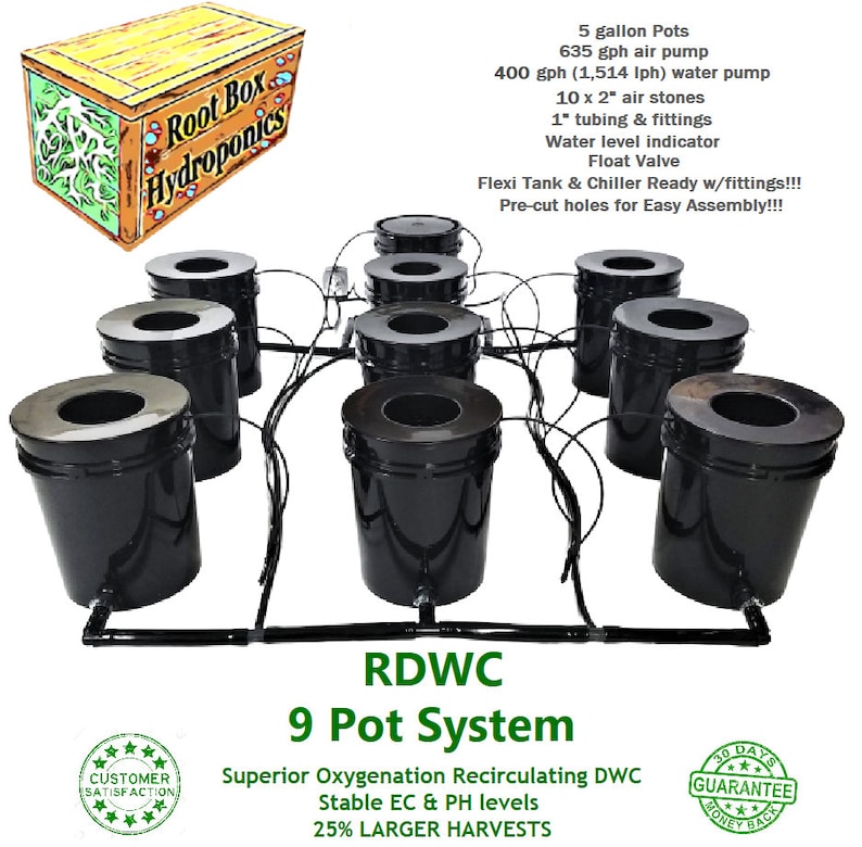 Grow 9 Recirculating Deep Water Culture RDWC System DWC - Etsy