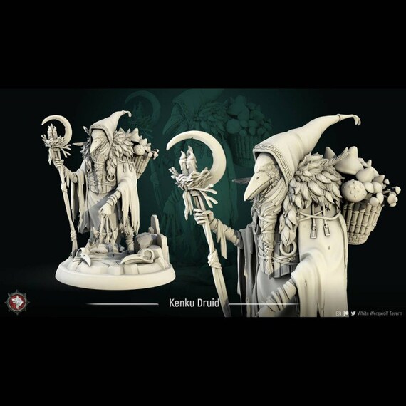 Kenku Druid Raven Invasion 3D Printed Miniature White - Etsy