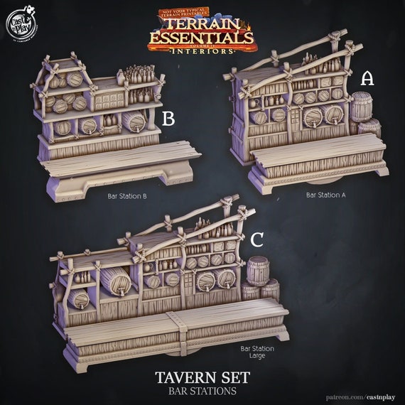 Tavern Set Bar Stations Terrain Essentials: Vol. II - Etsy
