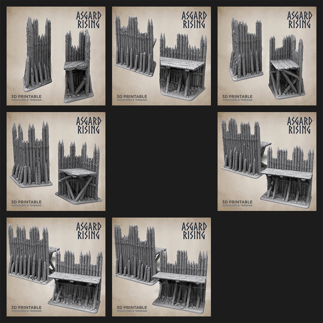 Wooden Palisades Fortification Modular Defensive Walls - Etsy