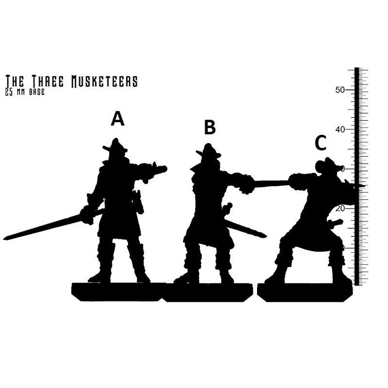 The Three Musketeers Victorian Steampunk 3D Printed | Etsy