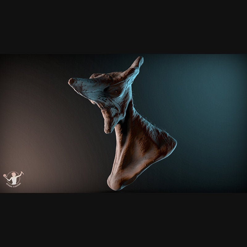 Hammerhead Bust 3D Printed Miniature Ritual Casting | Etsy