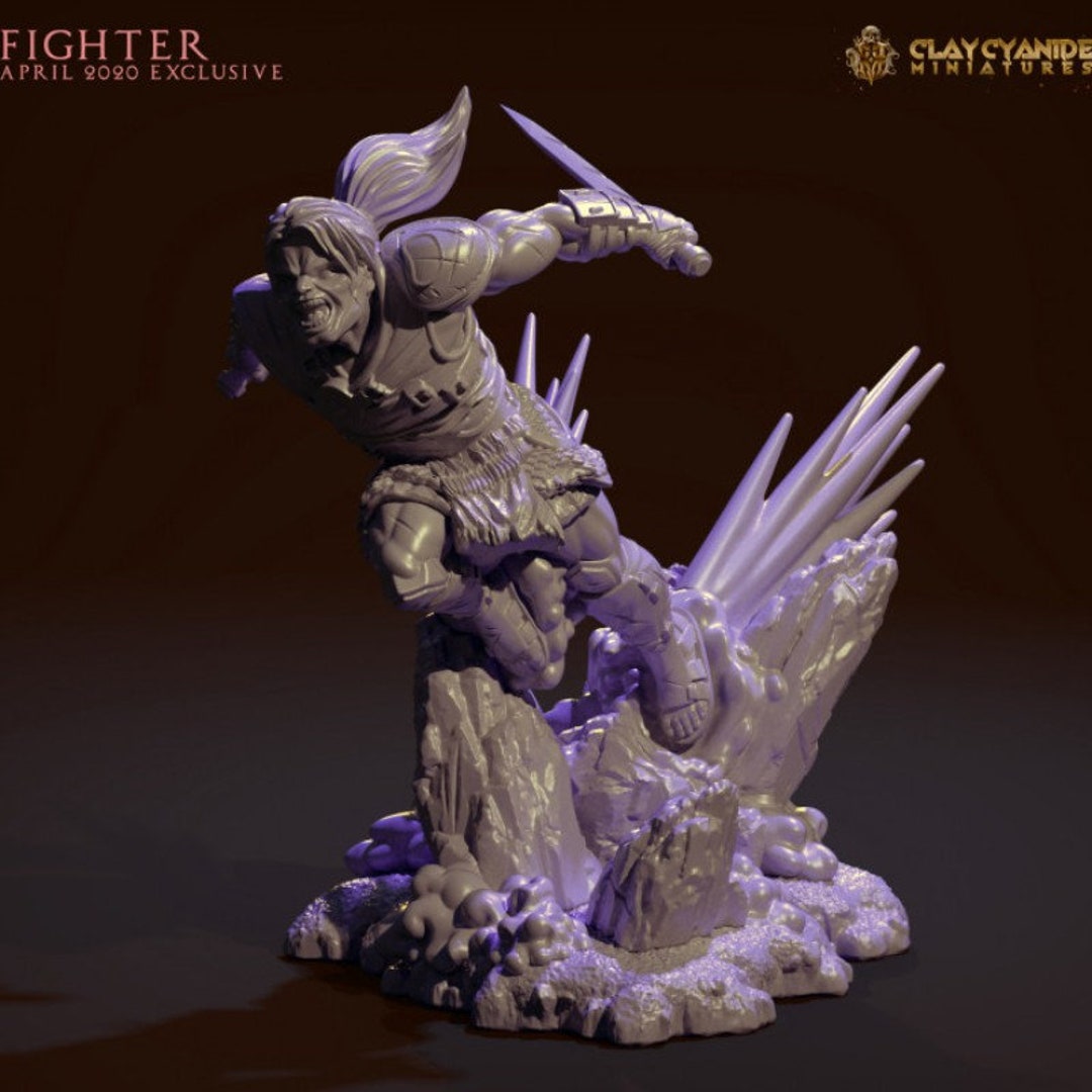 Fighter Main Characters 3D Printed Miniature Clay - Etsy