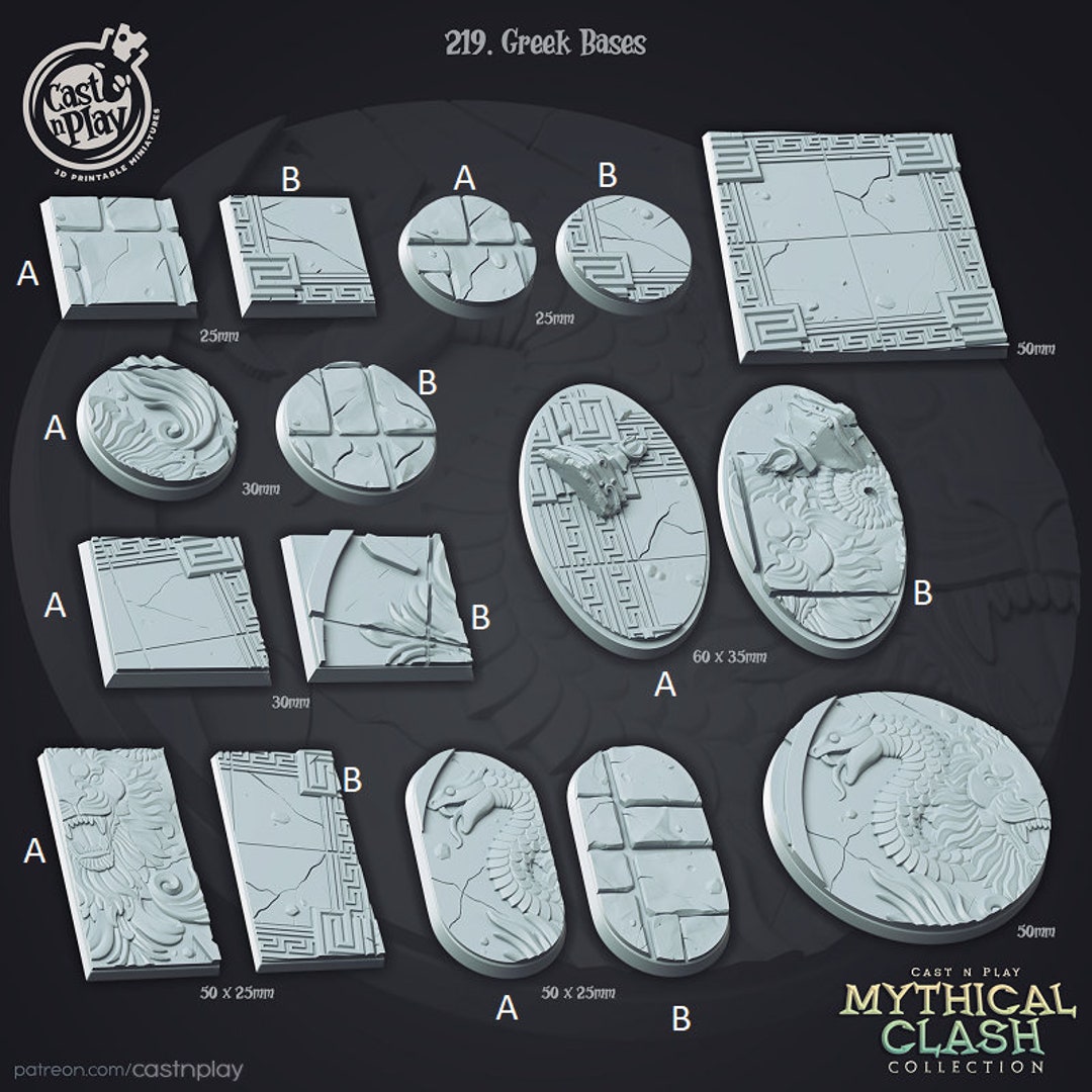 Mythical Clash Bases Greek Theme Bases Mythical Clash 3D - Etsy