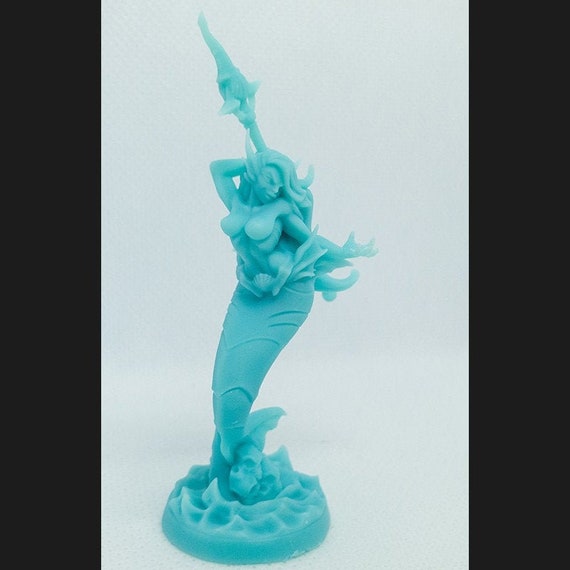 Telaxia Tide Beauty Siren Fantasy Pinup 3D Printed - Etsy