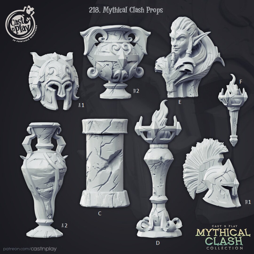 Mythical Clash Props Greek Temple Props Mythical Clash - Etsy