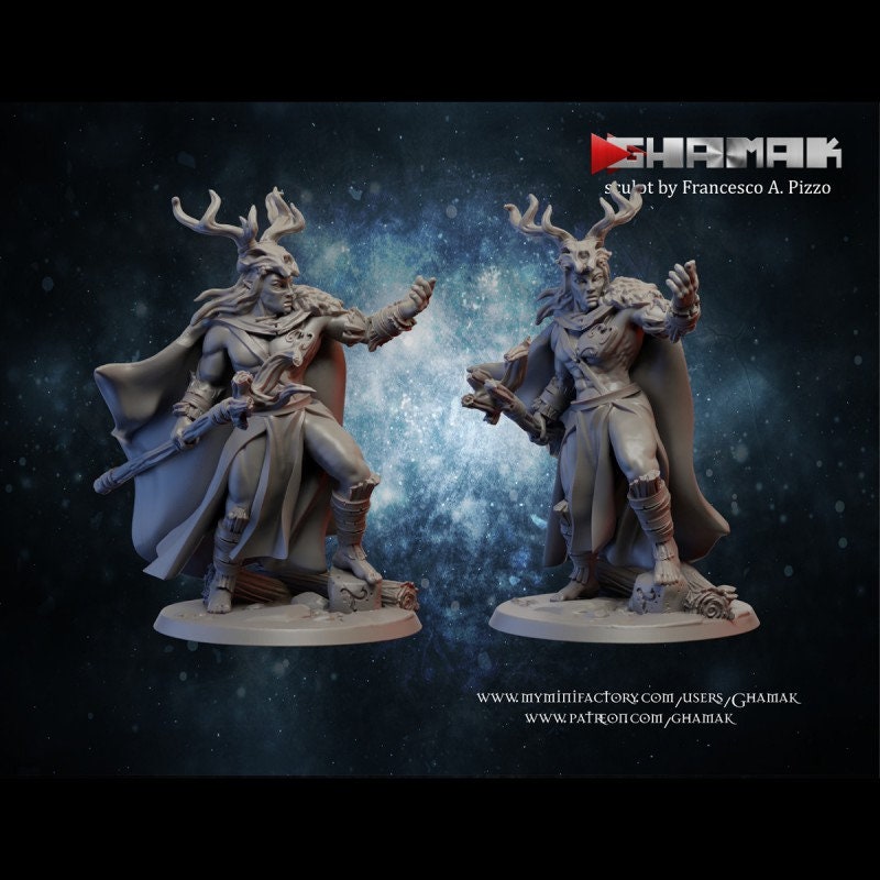 Wood elf female warlock-Rpg miniature for warhammer and others Toys ...