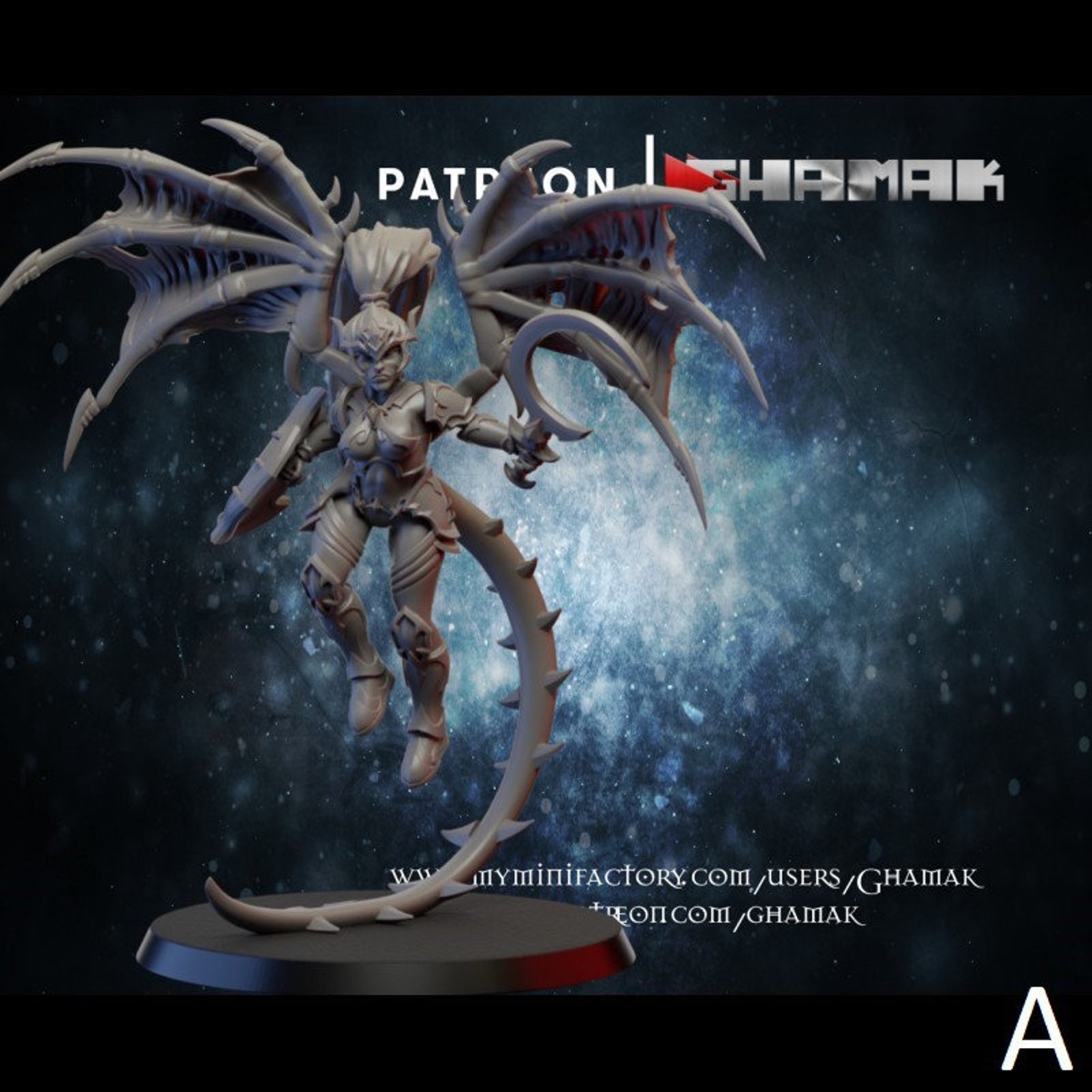 Dangerous Harpy 3D Printed Miniature GHAMAK 28mm / 32mm | Etsy