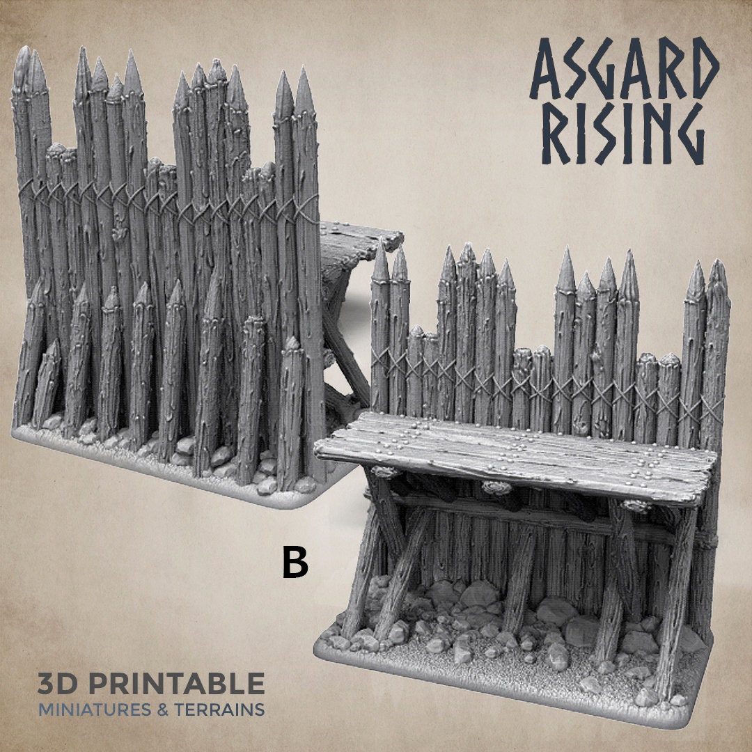 Wooden Palisades Fortification Modular Defensive Walls | Etsy