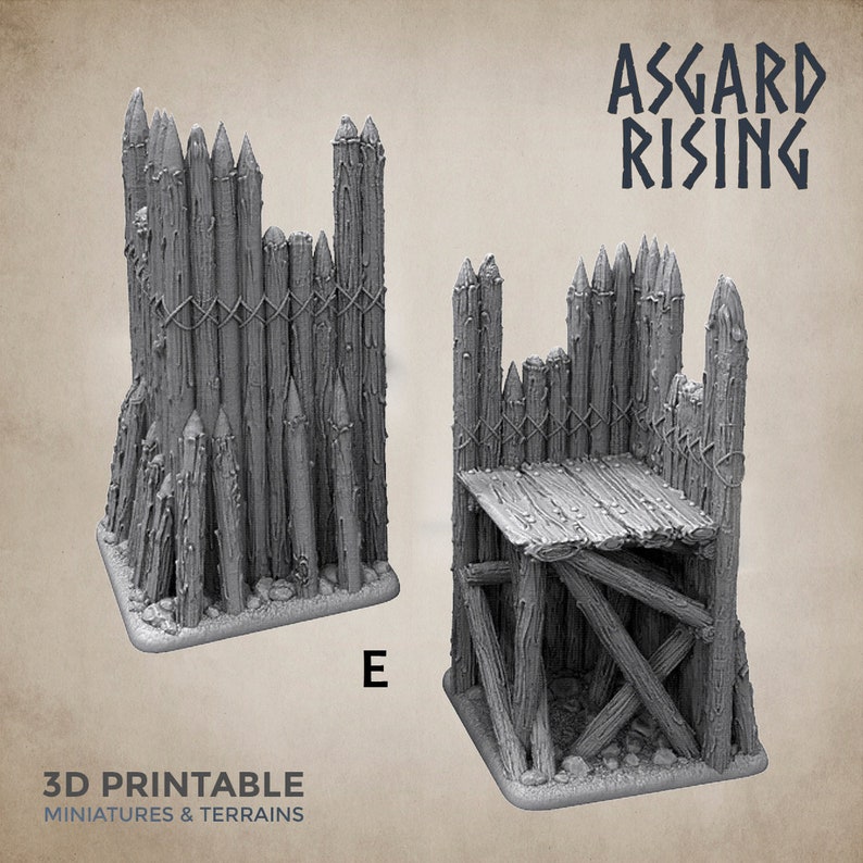 Wooden Palisades Fortification Modular Defensive Walls | Etsy