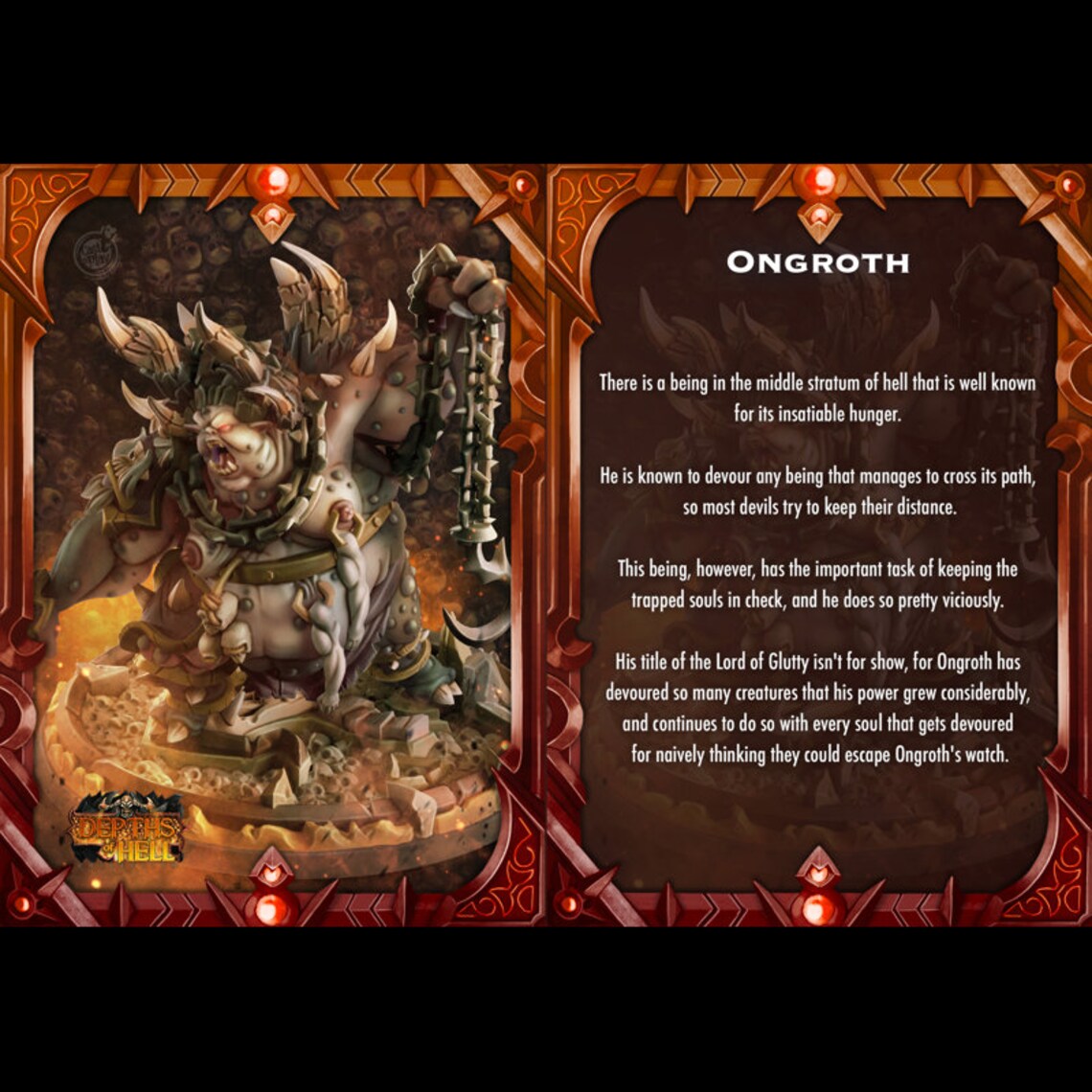 Ongroth Lord of Gluttony Depths of Hell 3D Printed - Etsy