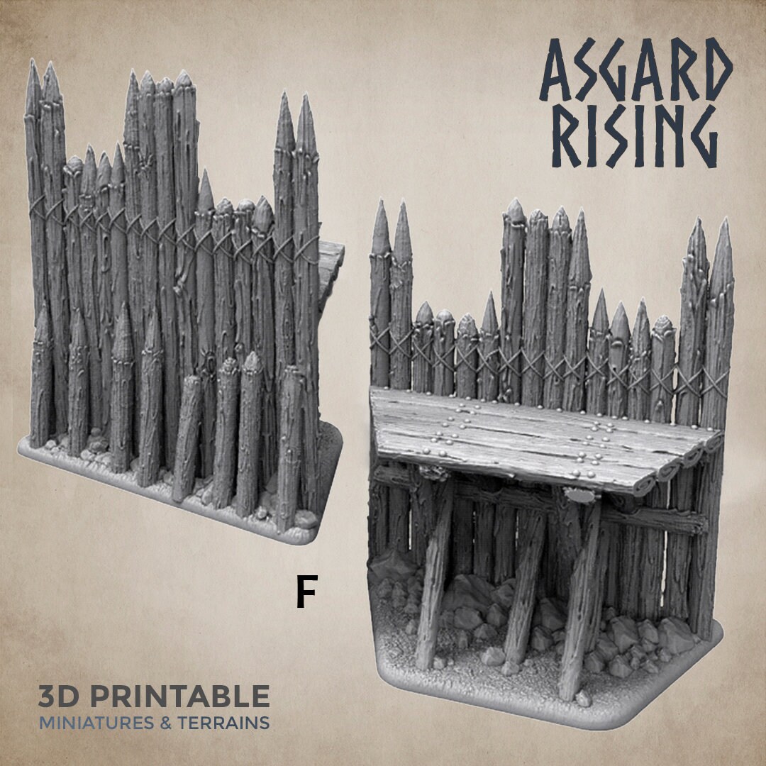 Wooden Palisades Fortification Modular Defensive Walls | Etsy