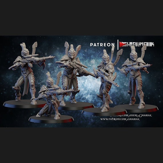 Xenos Guardian Team Space Elves 3D Printed Miniature - Etsy UK