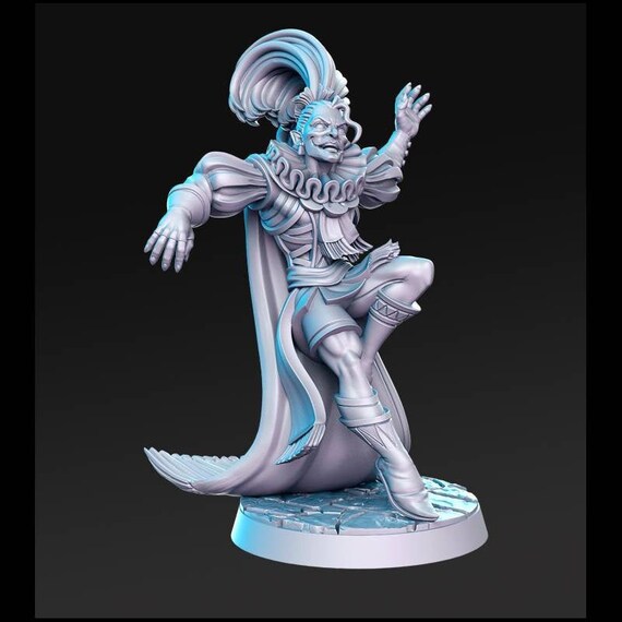 The Jester Bard Classic JRPG Vol.1 3D Printed Miniature | Etsy