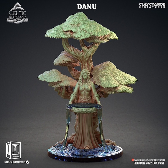 Danu Goddess of Water Celtic Mythology 3D Printed - Etsy