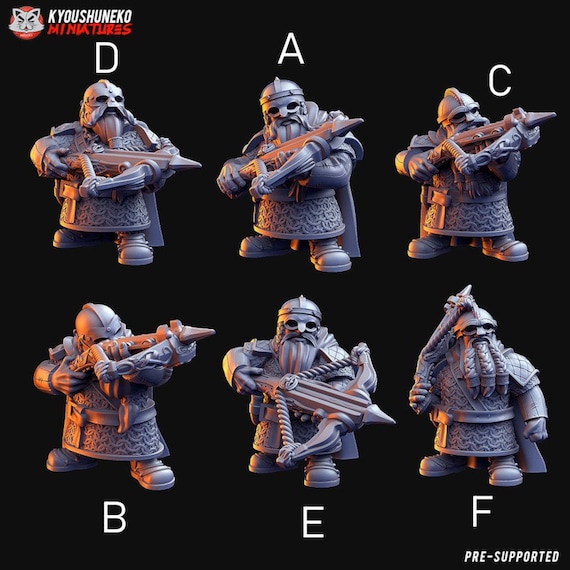 Dwarf Crossbowmen Dwarf Army 3D Printed Miniature - Etsy