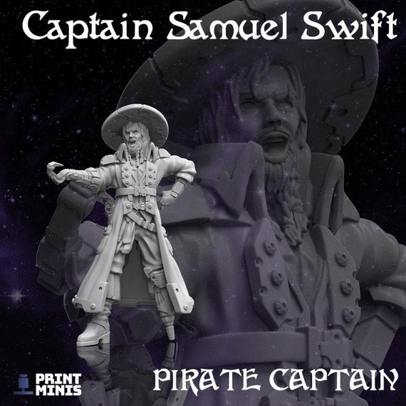 Toys & Games Pirate Captain 28mm 32mm D&D Captain Samuel Swift Space ...