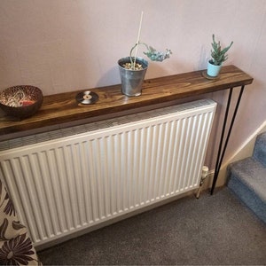 Rustic Console/radiator/hallway Table 15cm Wide, Reclaimed Scaffold ...