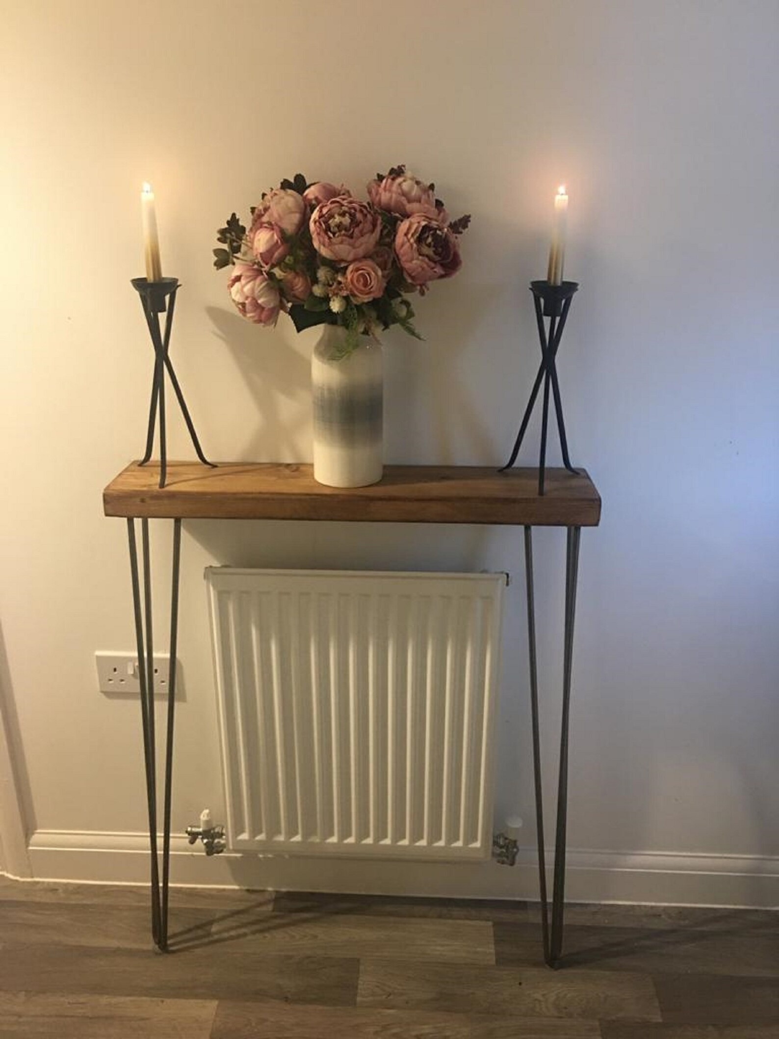 Rustic Console/radiator/hallway Table 15cm Wide Reclaimed - Etsy UK