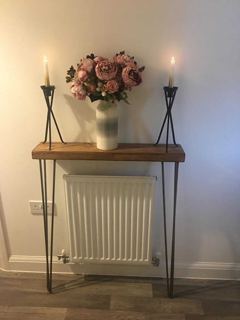 Rustic Console/radiator/hallway Table 15cm Wide Reclaimed - Etsy UK