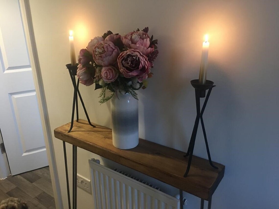 Rustic Console/radiator/hallway Table 15cm Wide Reclaimed - Etsy