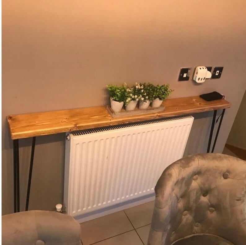 Rustic Console/radiator/hallway Table 15cm Wide Reclaimed - Etsy UK