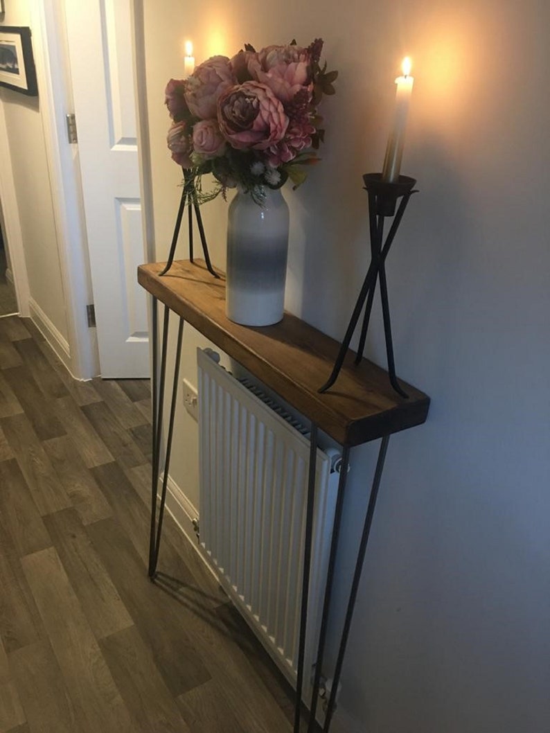 Rustic Console/radiator/hallway Table 15cm Wide Reclaimed - Etsy UK