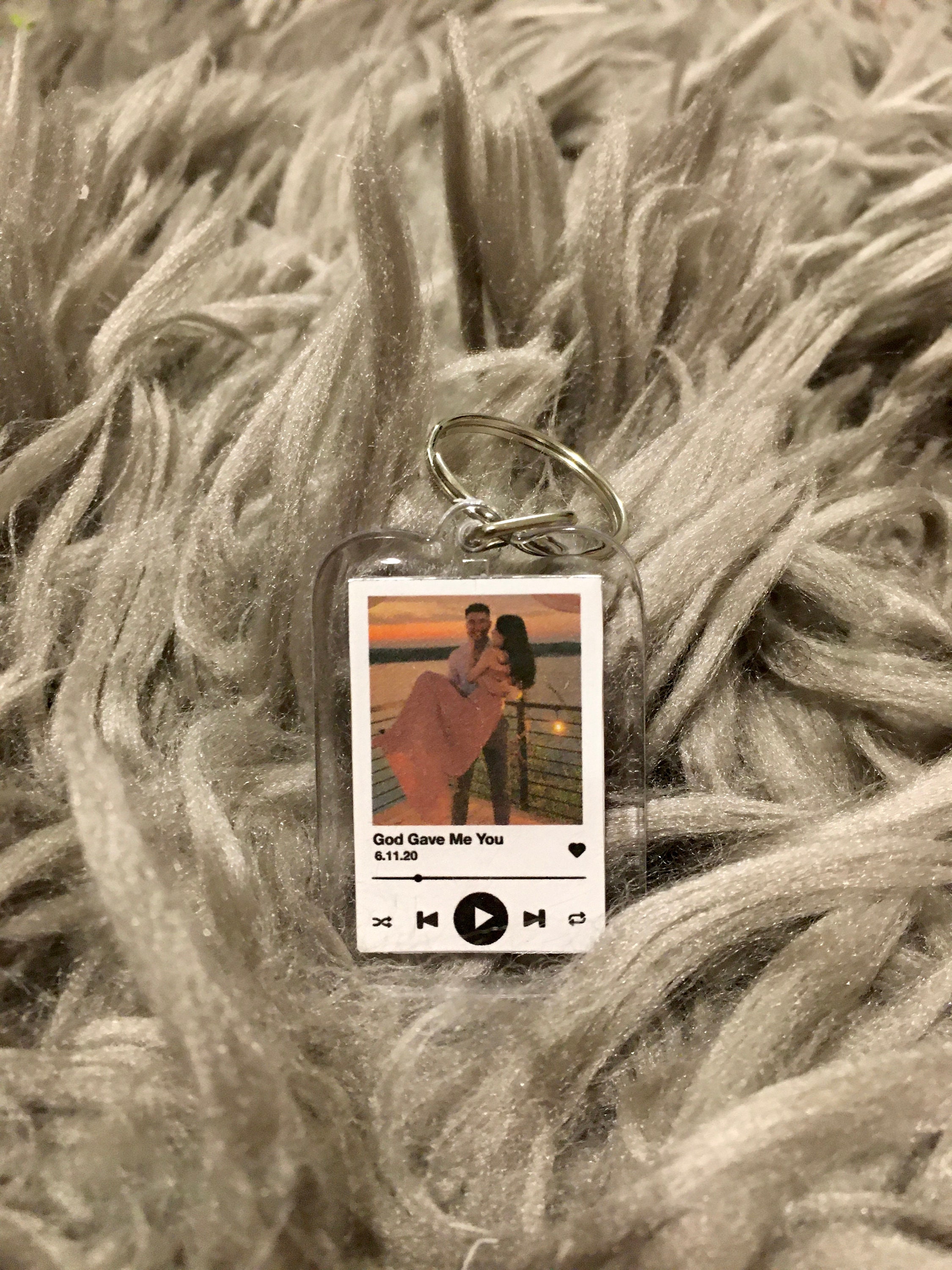 Custom Album Keychain Custom Song Keychain Spotify - Etsy