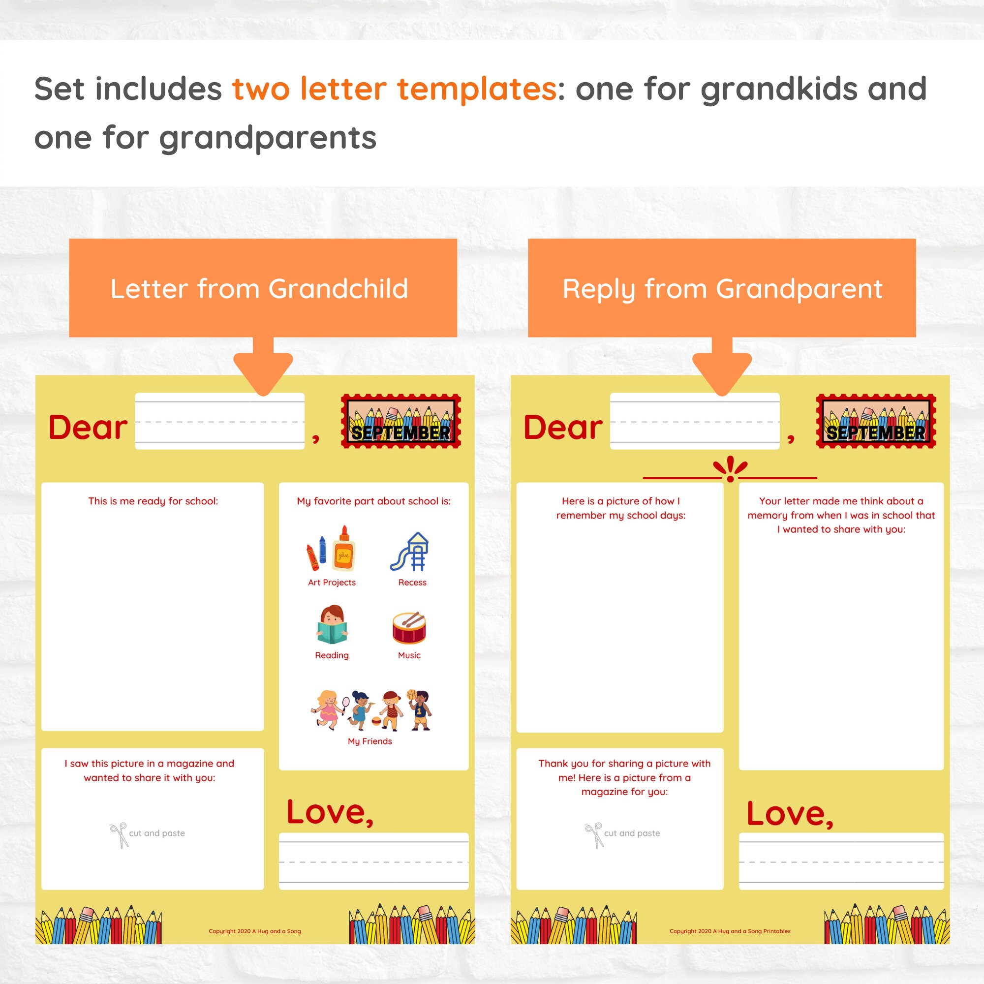 Back to School Pen Pal Letter Writing Set for Grandkids - Etsy