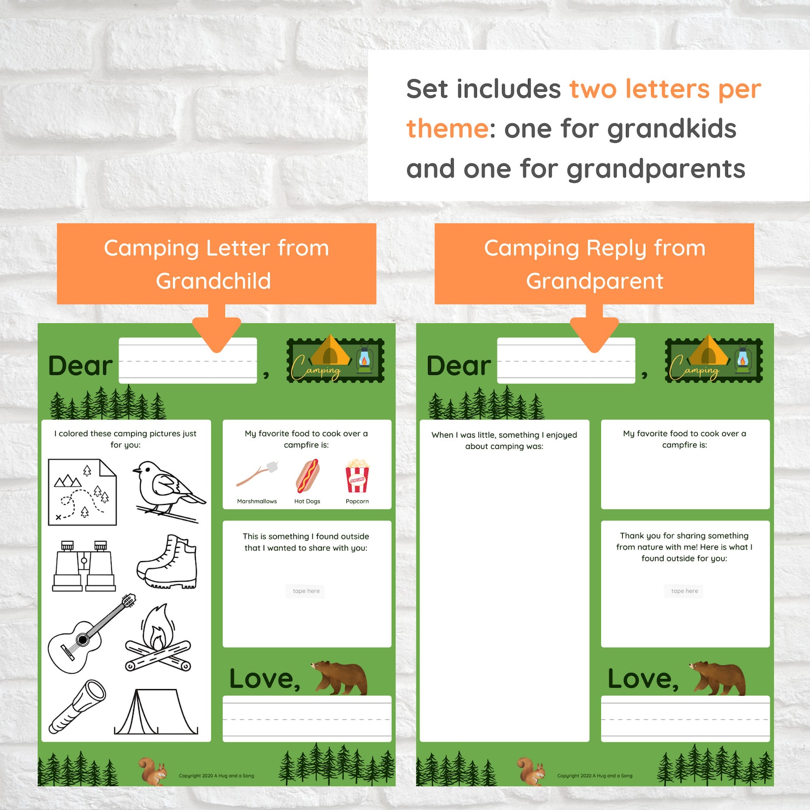 Printable Pen Pal Letters for Kids and Grandparents to Keep in Touch ...