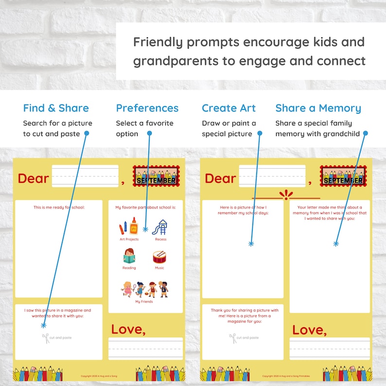 Pen Pal Stationery Kit for Kids and Grandparents | Snail Mail Letter ...