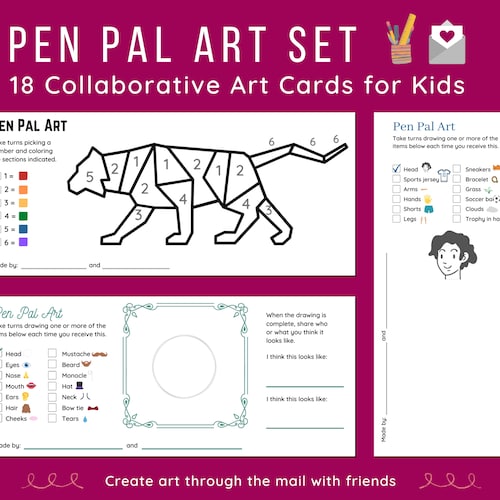 Pen Pal Activity Pages - Etsy