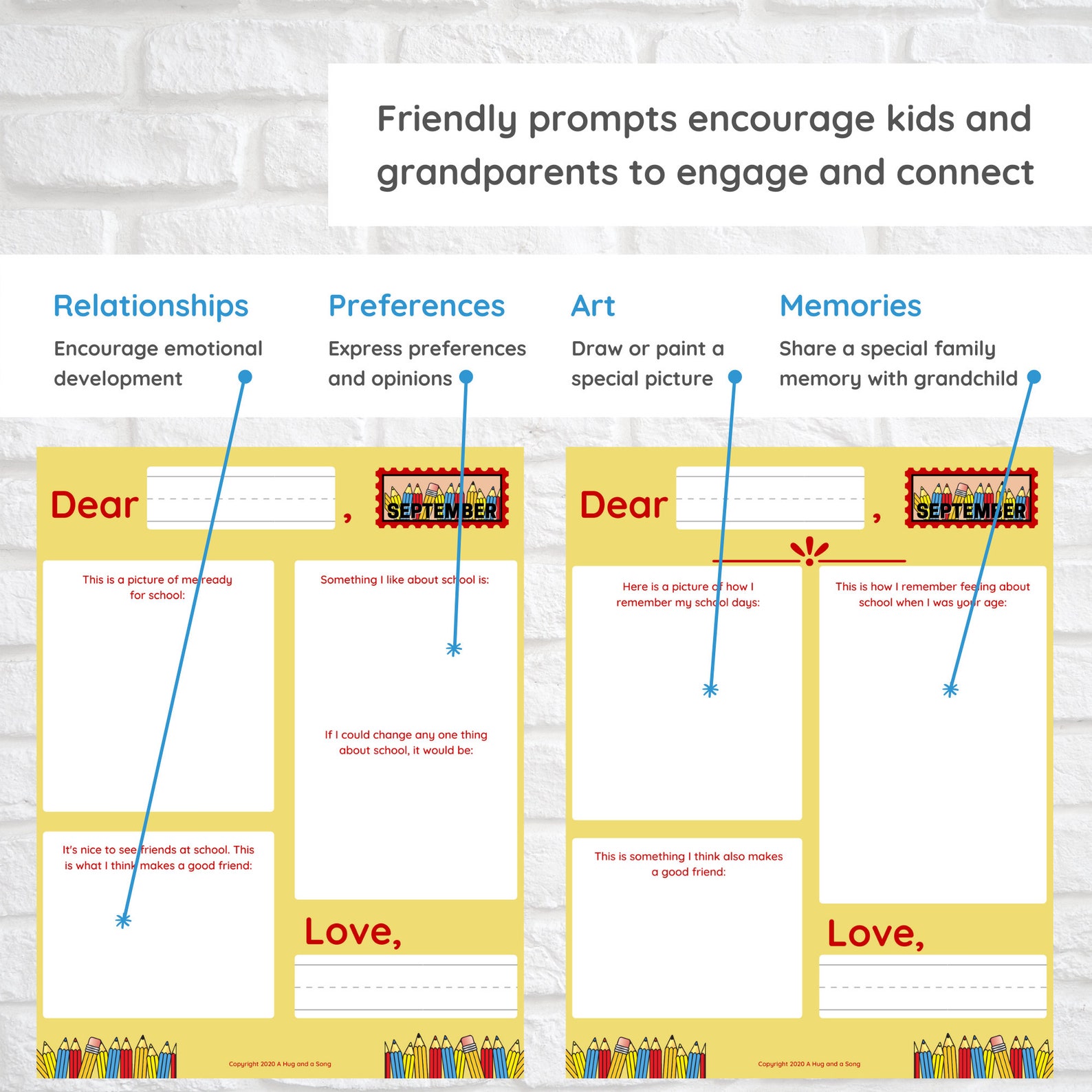 Pen Pal Stationery Kit for Big Kids and Grandparents Letter - Etsy