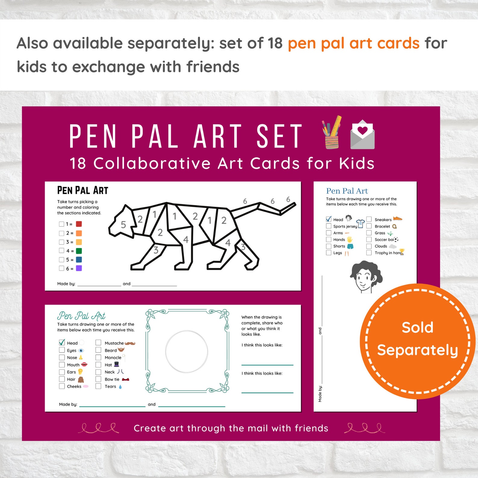 Pen Pal Letter Writing Set for Kids to Exchange With Friends, Cousins ...