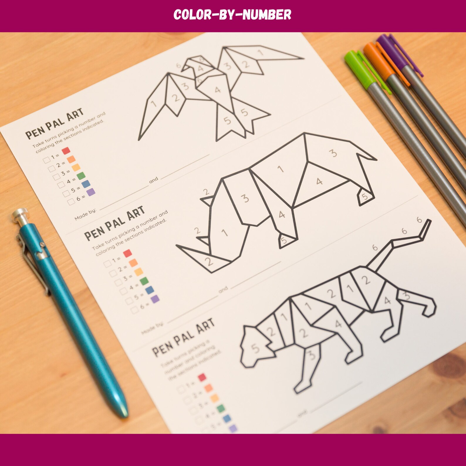 Pen Pal Art Kit Set of Collaborative Activity Cards for Kids - Etsy