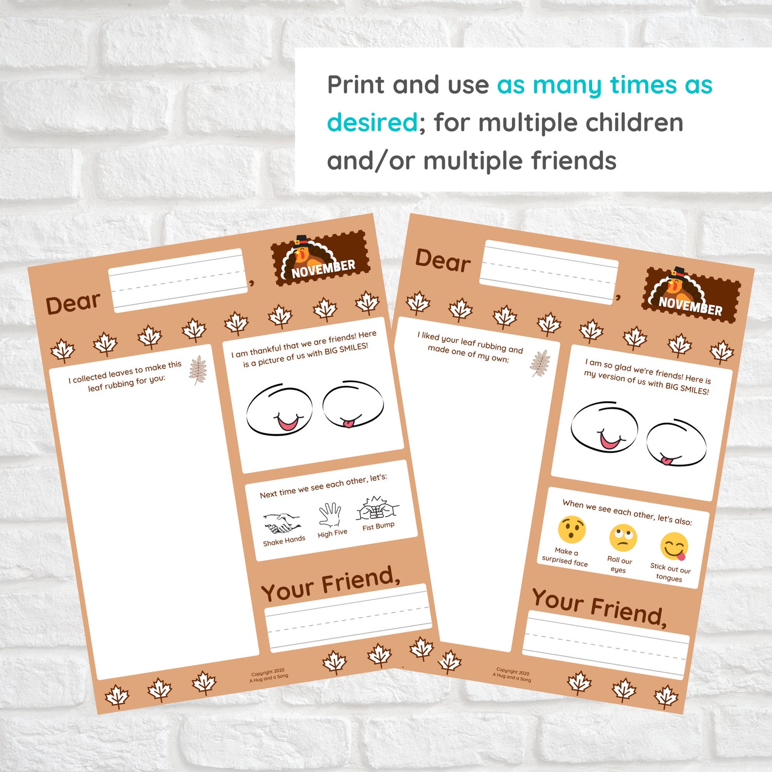 Pen Pal Letters for Little Kids to Exchange With Friends - Etsy