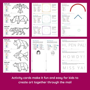 Pen Pal Art Kit | Set of Collaborative Activity Cards for Kids to ...