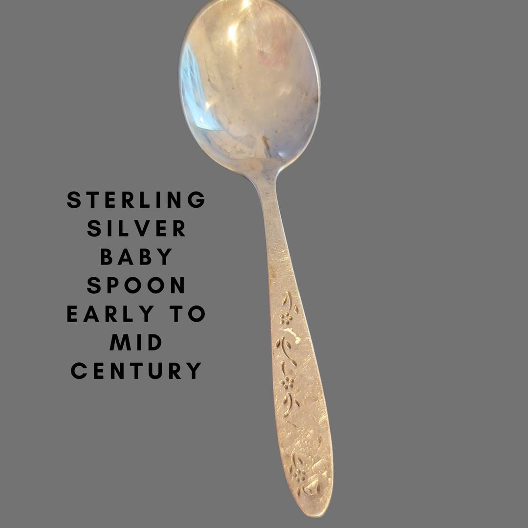 Sterling Silver Baby Spoon Early to Mid-century. by Lullaby - Etsy