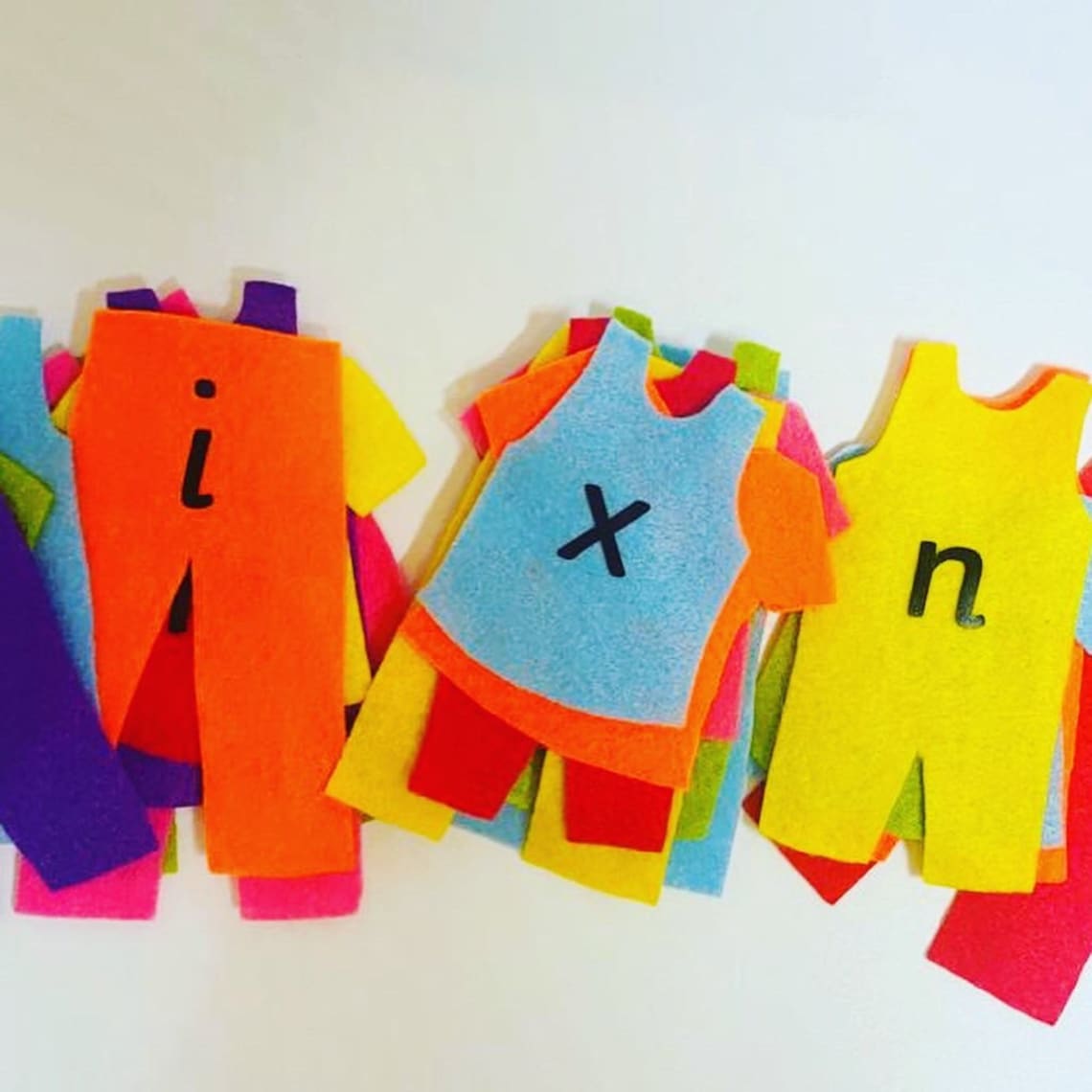 Alphabet Clothes With Washing Line | Etsy