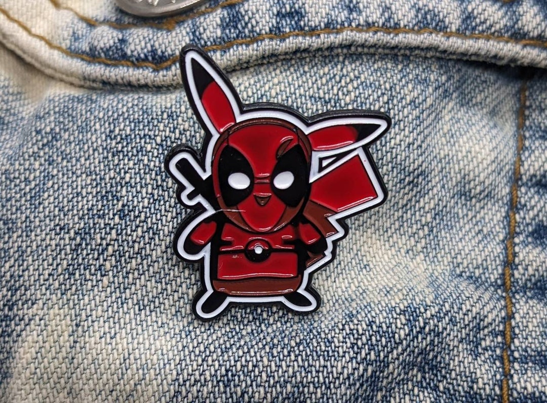 Pikachu X Deadpool Enamel Pin Badge Pokémon Crossover - Etsy