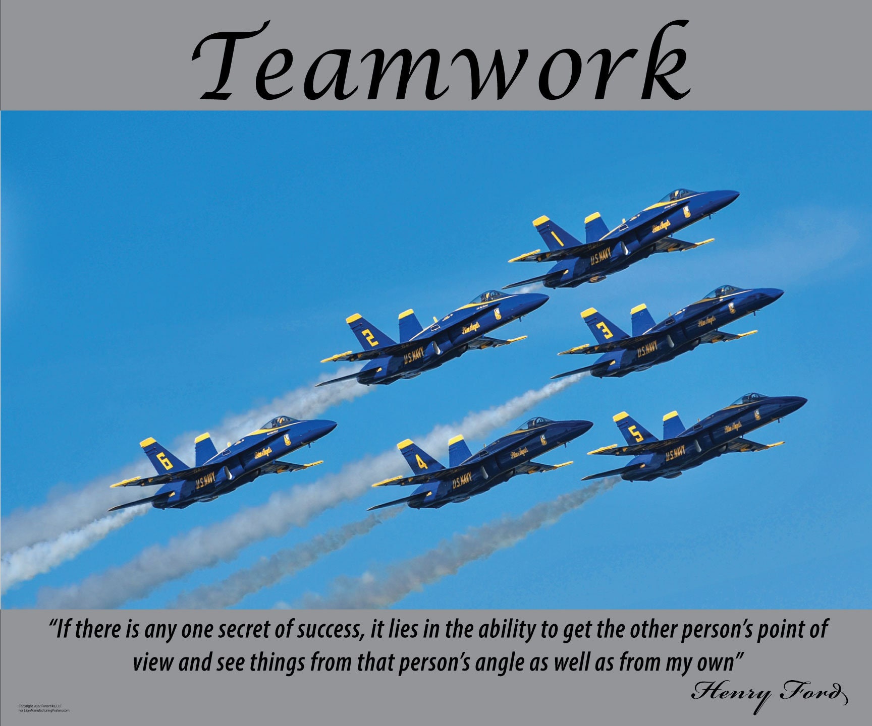 Teamwork, Quote by Henry Ford Poster, Canvas, Horizon, Home & Office ...