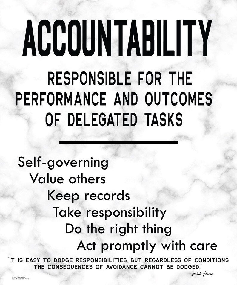 Accountability - Motivational Educational Art, Inspirational Quote ...
