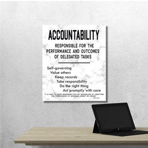 Accountability - Motivational Educational Art, Inspirational Quote ...