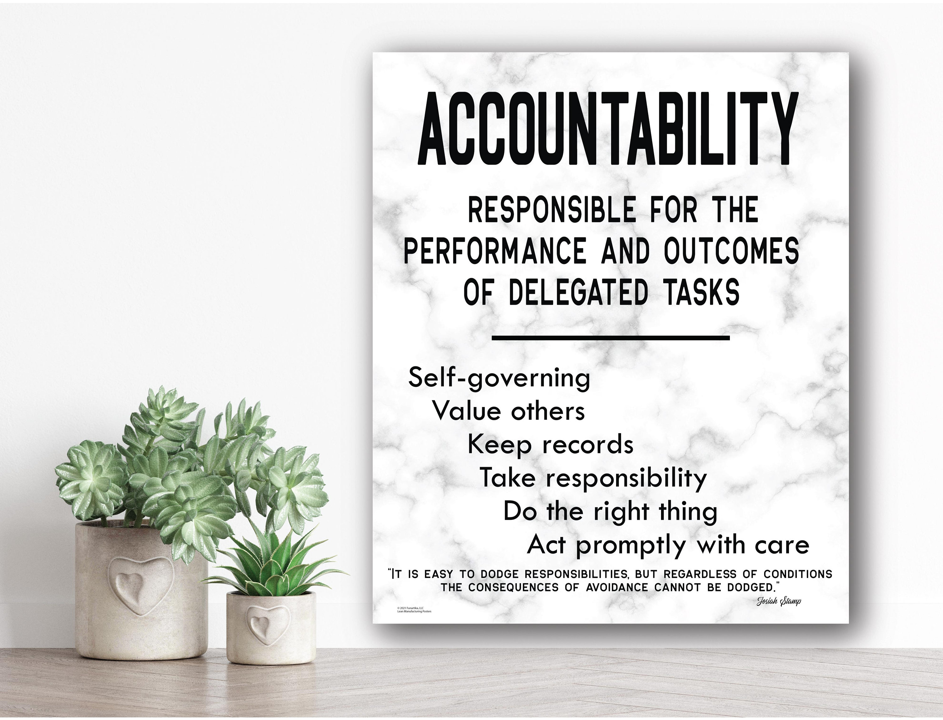 Accountability - Motivational Educational Art, Inspirational Quote ...