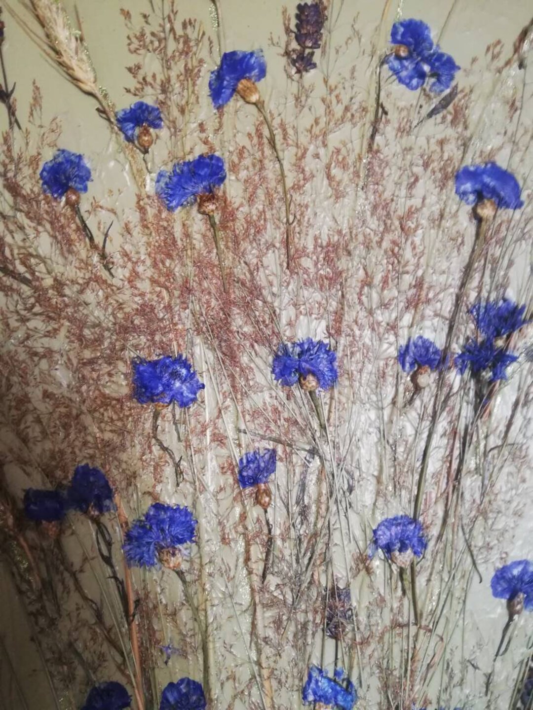 Table Hay Flowers and Blueberries - Etsy