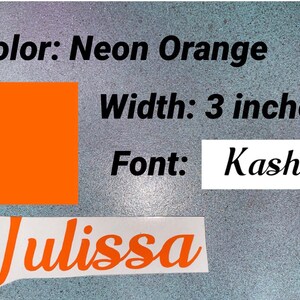 Custom Vinyl Name Decal **NEW COLORS** - Etsy